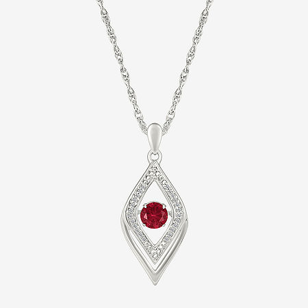 Click here for Womens Diamond Accent Lab Created Red Ruby Sterlin... prices