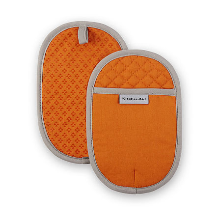 Click here for KitchenAid Asteroid Pot Holder Set  2 Piece - Oran... prices