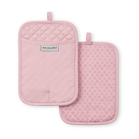 KitchenAid Asteroid Pot Holder Set  2 Piece - Open Rose