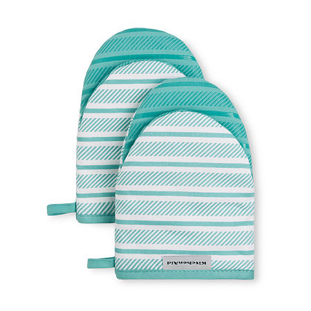 KitchenAid Albany Mini 2-Pc. Oven Mitt Set - Aqua Sky