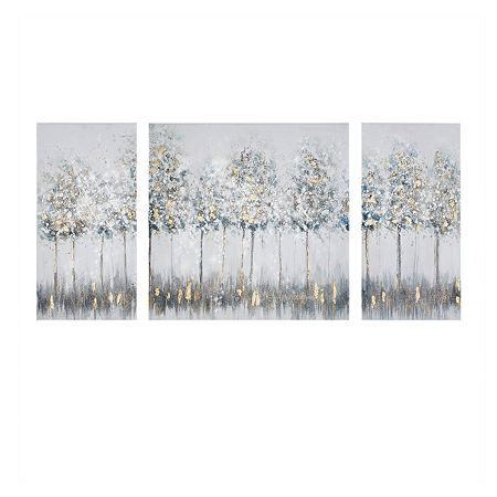 Madison Park Midst Forest Printed Canvas Art  3 Piece Set - Blue  Multi