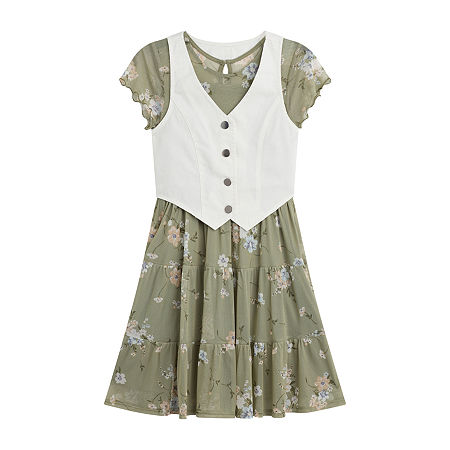 Click here for Byer California Big Kid Girls Floral Dress Set  X-... prices