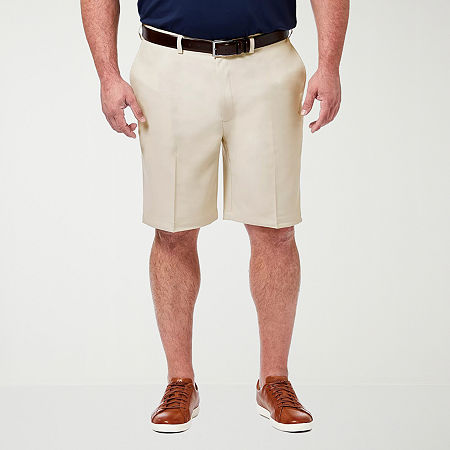 Haggar Mens Big & Tall Cool 18 Pro Classic-Fit Stretch Flat-Front 9.5 Shorts - String