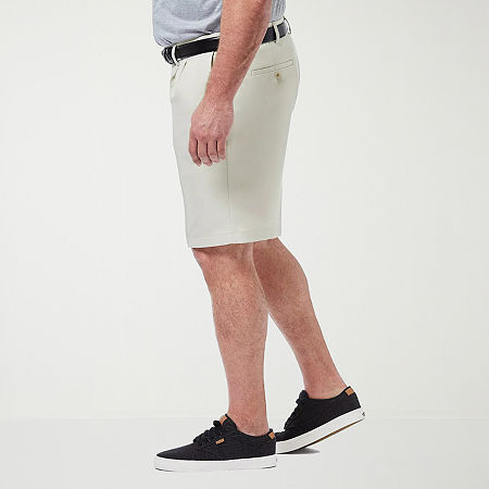 Haggar Mens Big & Tall Cool 18 Pro Classic-Fit Stretch Pleated 9.5 Shorts - String