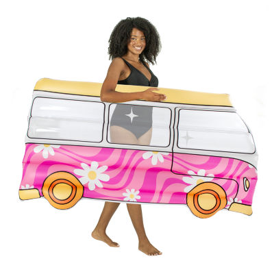 Pool Candy 60" Retro Van Deluxe Inflatable Pool Float, Color: Multi ...