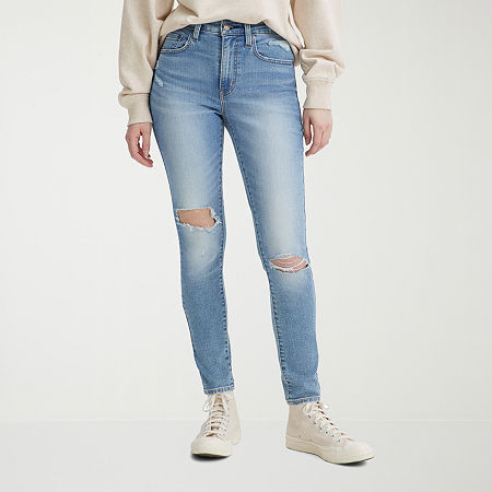 Levis Womens High-Rise Stretch Skinny Jeans - High Beams