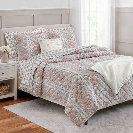 Click here for Martha Stewart Lula Floral Reversible Quilt  One S... prices