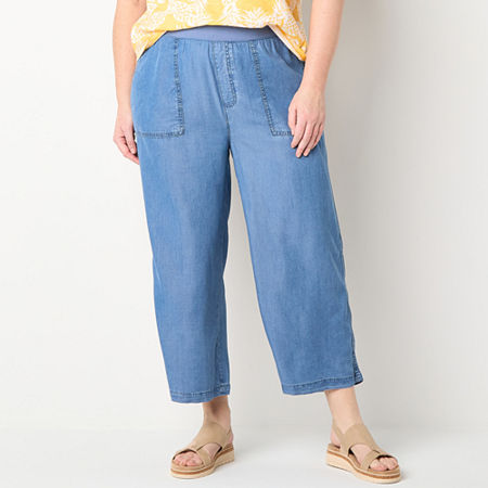 Click here for St. Johns Bay Womens Wide Leg High Rise Plus Capri... prices