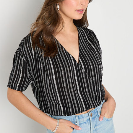 Click here for a.n.a Womens V Neck Short Sleeve Wrap Shirt  X-lar... prices