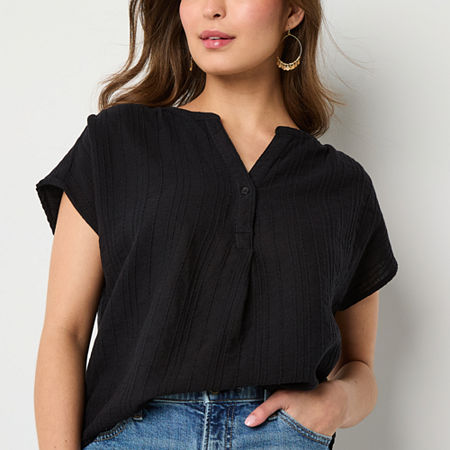 Click here for a.n.a Womens Split Crew Neck Sleeveless Blouse  X-... prices