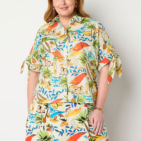 Click here for St. Johns Bay Womens Short Sleeve Plus Blouse  3x... prices