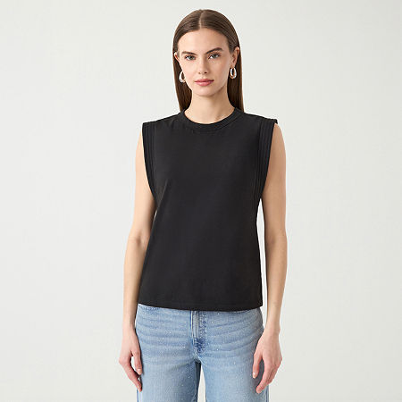 Click here for RM Rebecca Minkoff Womens Round Neck Sleeveless T-... prices