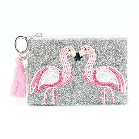 Click here for SOL and MER Beadeded Flamingo Coin Purse Womens Wa... prices