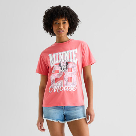 Click here for Minnie Varsity Boyfriend Tee Womens Juniors Crew N... prices