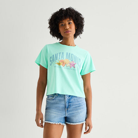 Click here for New World Santa Monica Baby Tee Womens Juniors Cre... prices