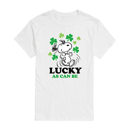 Click here for Mens Peanuts Snoopy Lucky T-Shirt - White prices