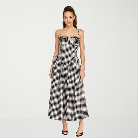 Click here for belle vie Womens Sleeveless Gingham Midi Drop Wais... prices