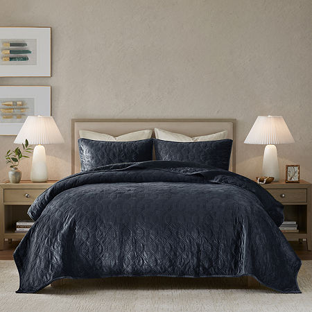 Click here for Madison Park Harper Quilted Velvet 3-Pc. Quilt Set... prices