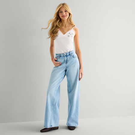 Click here for Arizona Womens Juniors Low Rise Baggy Fit Jean  12... prices