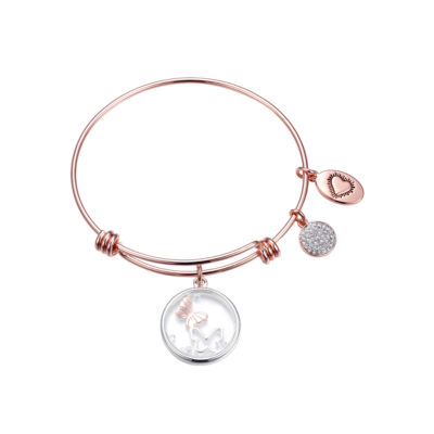 Footnotes Mother And Daughter Stainless Steel Butterfly Bangle Bracelet ...