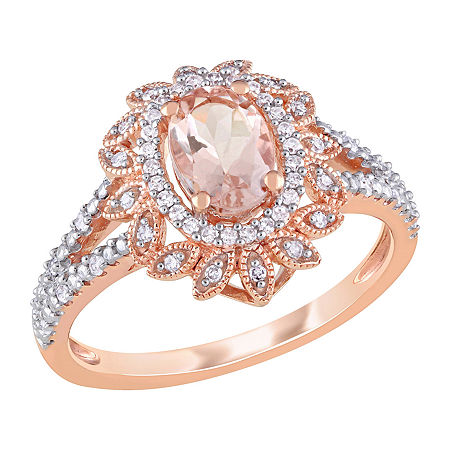 Click here for Womens 1/5 CT. Genuine Pink Morganite 10K Rose Gol... prices