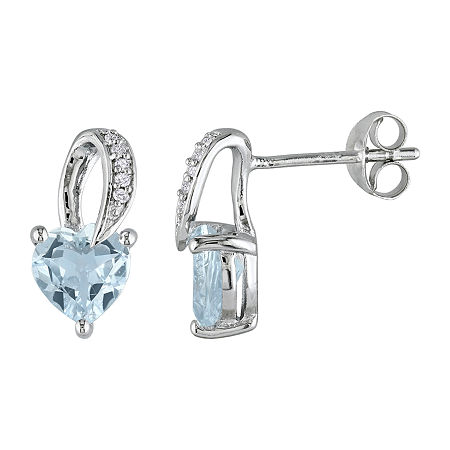 Click here for Diamond Accent Genuine Blue Aquamarine Sterling Si... prices