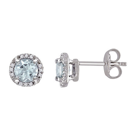 Click here for Diamond Accent Genuine Blue Aquamarine Sterling Si... prices