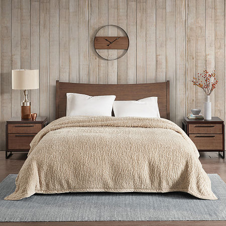 Woolrich Burlington Berber Blanket  King - Tan
