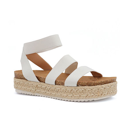 Click here for Yoki Womens Chiara-10 Wedge Sandals  7 Medium  Whi... prices