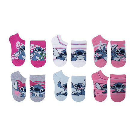 Click here for Little & Big Kid Girls 6 Pair Lilo & Stitch No Sho... prices