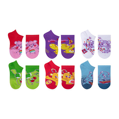 Click here for Little & Big Kid Girls 6 Pair Care Bears No Show S... prices