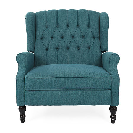 Click here for Apaloosa Tufted Roll-Arm Recliner  One Size  Blue prices