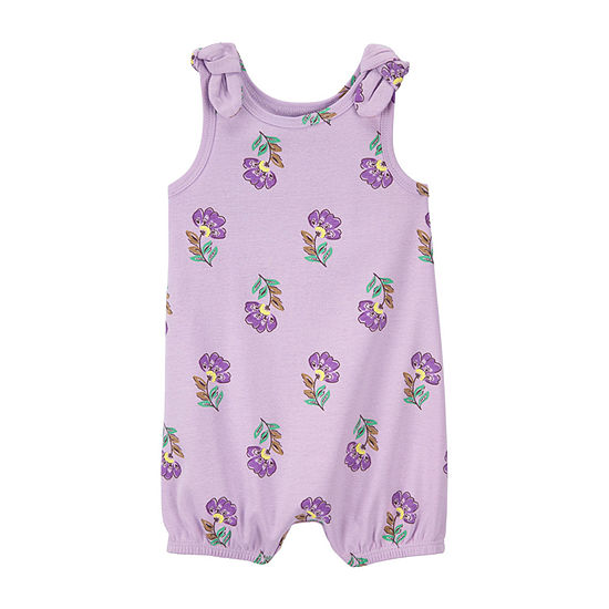 Carter's Baby Girls Sleeveless Romper, Color: Purple - JCPenney Carter's Baby Girls Sleeveless Romper, Color: Purple - JCPenney
