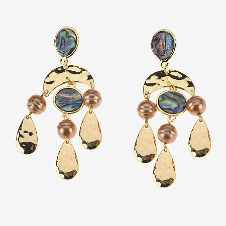 Click here for Bijoux Bar Gold Tone Womens Simulated Pearl Drop E... prices
