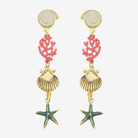 Click here for Bijoux Bar Gold Tone Shell Coral Starfish Womens D... prices