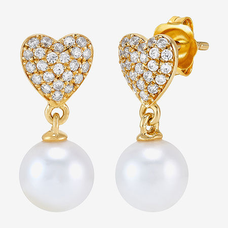 Click here for Womens Dyed White Cultured Freshwater Pearl 14K Go... prices