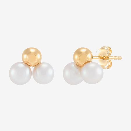 Click here for Dyed White Cultured Freshwater Pearl 14K Gold Over... prices
