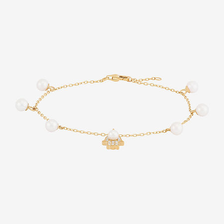 Click here for Womens Dyed White Cultured Freshwater Pearl 14K Go... prices