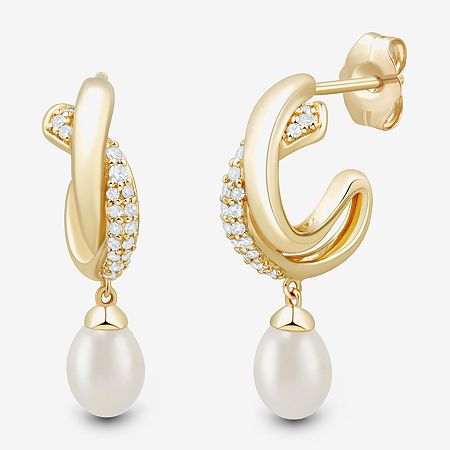 Click here for Womens Lab Created White Cultured Freshwater Pearl... prices