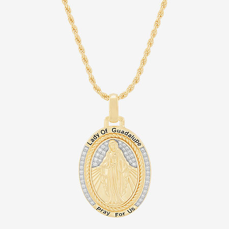 Click here for Our Lady Of Guadalupe Mens White Cubic Zirconia 14... prices
