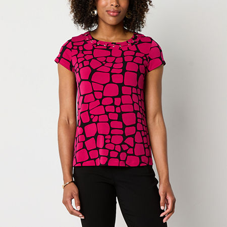 Click here for Liz Claiborne Womens Round Neck Short Sleeve Blous... prices