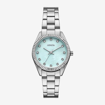 Click here for Geneva Womens Crystal Accent Silver Tone Bracelet... prices