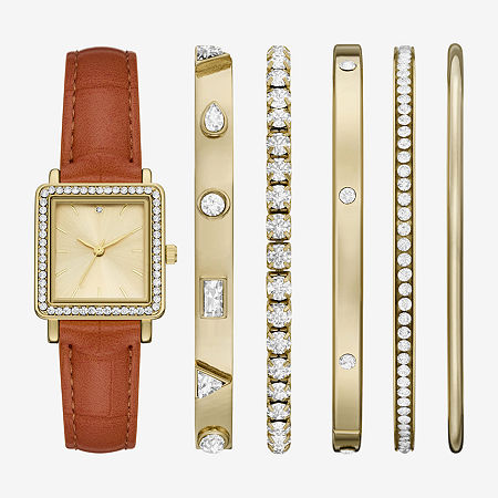 Click here for Womens Crystal Accent Brown 6-pc. Watch Boxed Set... prices
