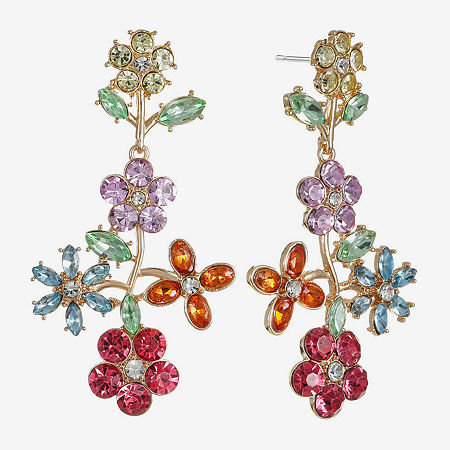 Click here for Monet Jewelry Womens Multi Color Glass Flower Hypo... prices