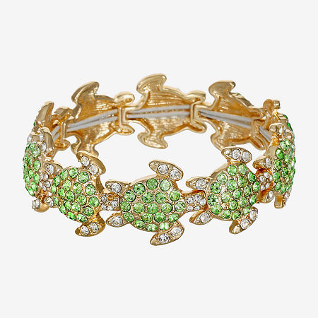 Click here for Monet Jewelry Womens Green Glass Stretch Bracelet... prices