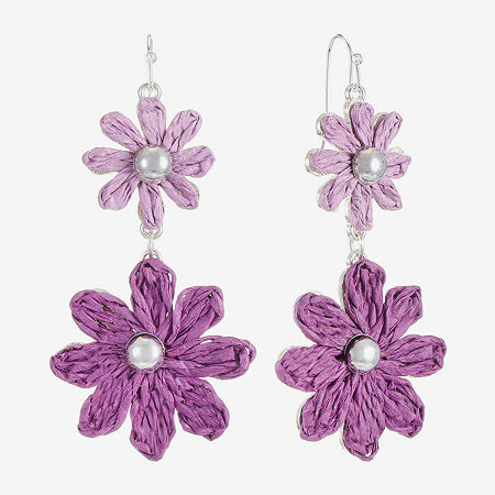 Click here for Liz Claiborne Womens Flower Drop Earrings  One Siz... prices
