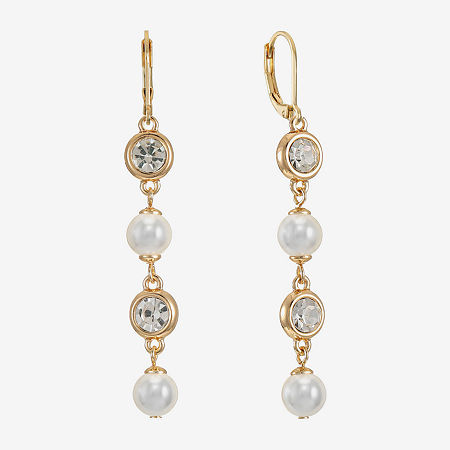 Click here for Monet Jewelry Womens Glass Simulated Pearl Round D... prices
