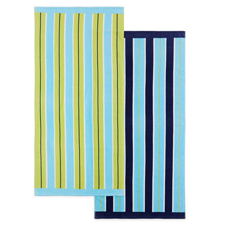 Click here for Outdoor Oasis 2 Pack Beach Towel  One Size  Blue prices