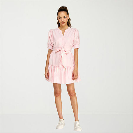 Click here for belle vie Womens Elbow Sleeve Striped Shirt Dress... prices