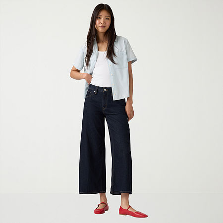 Click here for Levis Womens Wide-Leg Ankle Goodbye Jeans - Public... prices